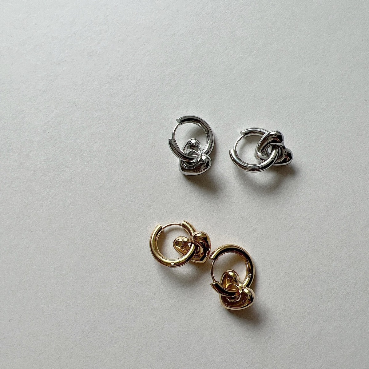 heart ring combination pierce | eclacoco