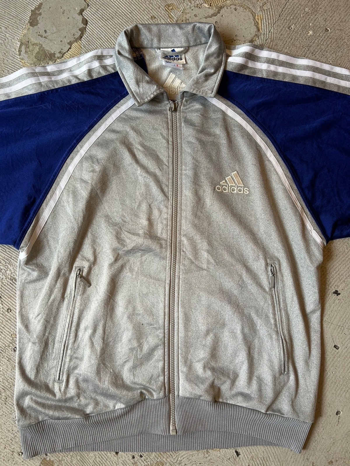 vintage 80's adidas tracksuit jacket size L | vintage clothing twoface