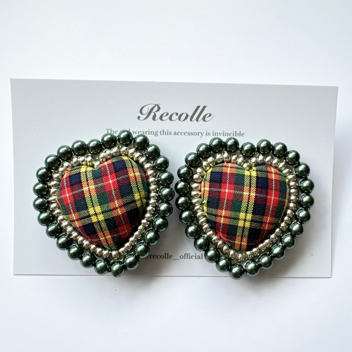 tartan check Recolle Heart（yellow②) | Recolle