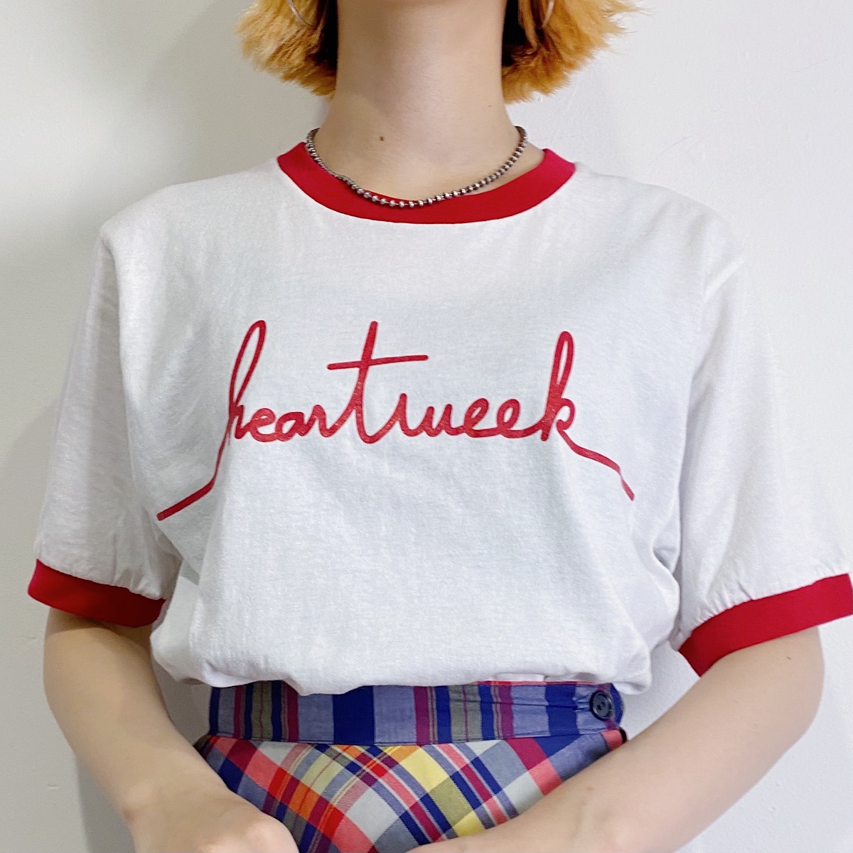 White and red ringer tee | LEMON