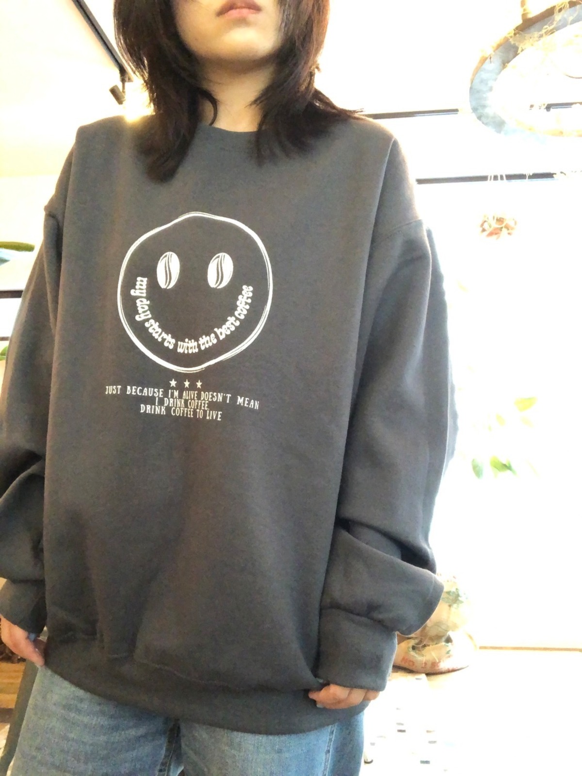 SMILE with COFFEE - sweat / unisex | sunwoods