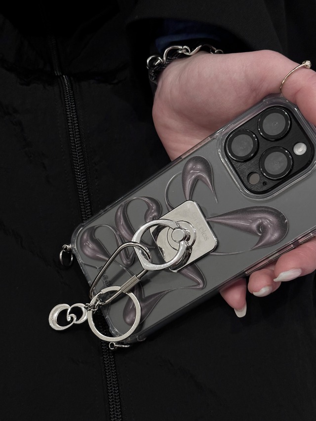 「liquid metal」iPhone case×smartphone ring charm set | Eu e eles
