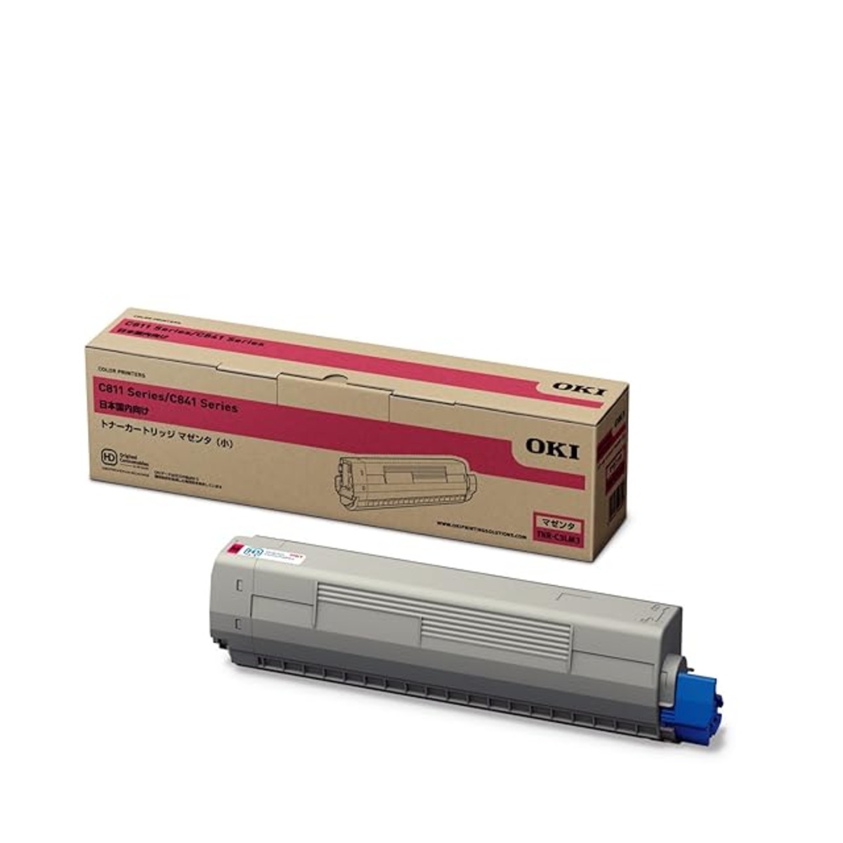 OKI トナーカートリッジ(小) マゼンタ (C841dn/C811dn/C811dn-T) TNR-C3LM3 | with8