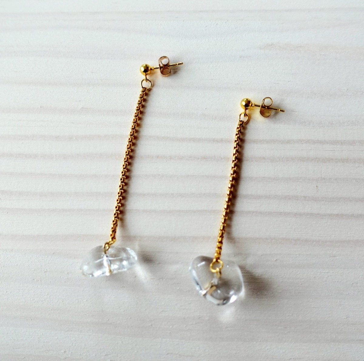 crystal chain pierce (gold) | charlie0309