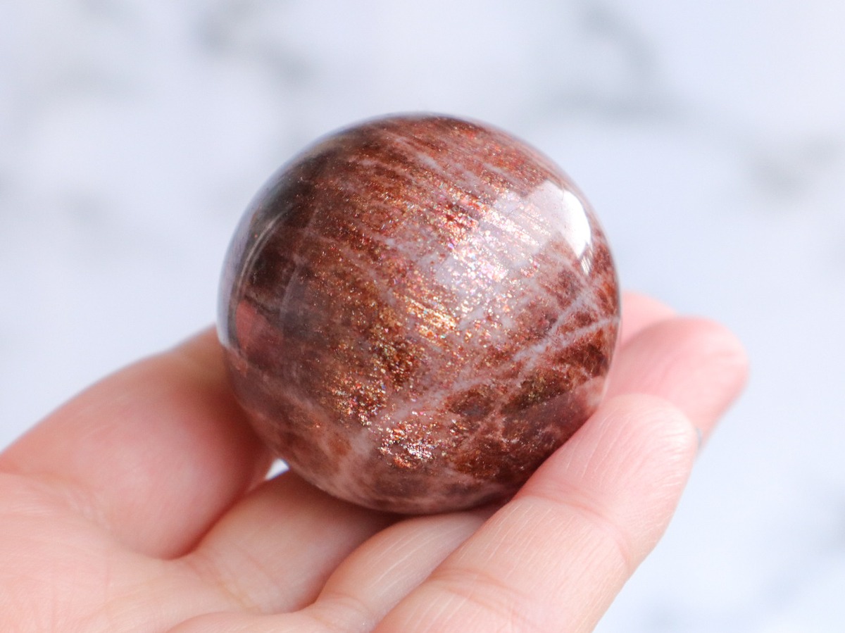 SUNSTONE & BLUE MOON STONE SPHERE② | ☆Rami di Luce☆