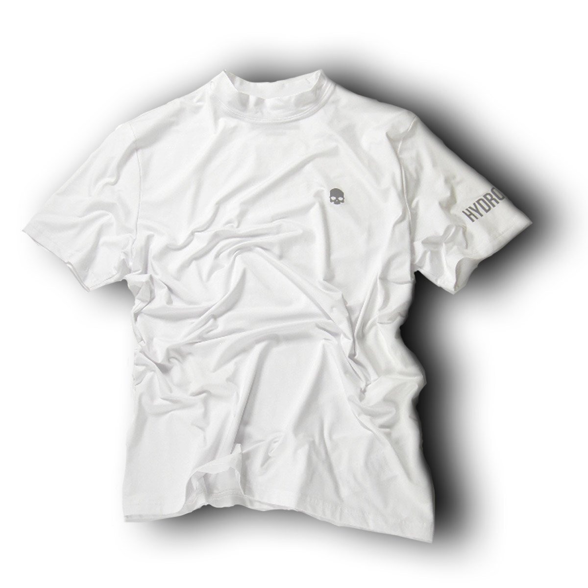 HYDROGEN ／ ハイドロゲン 半袖 ロールネック Tシャツ ストレッチ リフレクター ゴルフ モックネック ゴルフウェア GOLF 白T ...