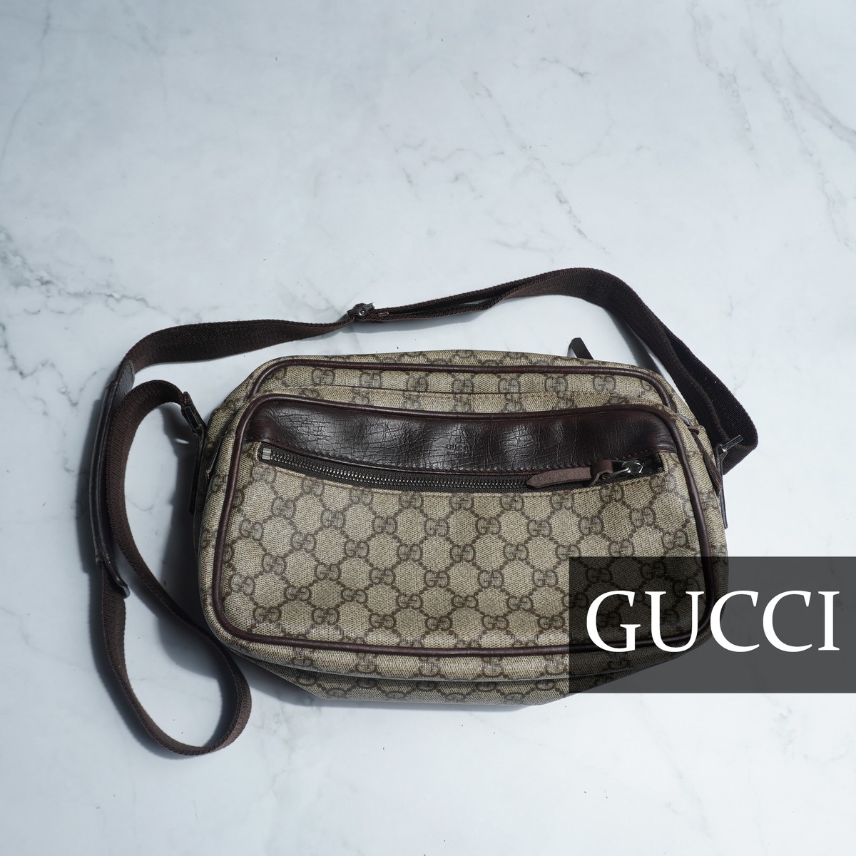 【GUCCI】グッチ GG柄 ショルダーバッグ Beige×Brown | ブランド古着屋 Jesus Judas（ジーザス ジューダス）
