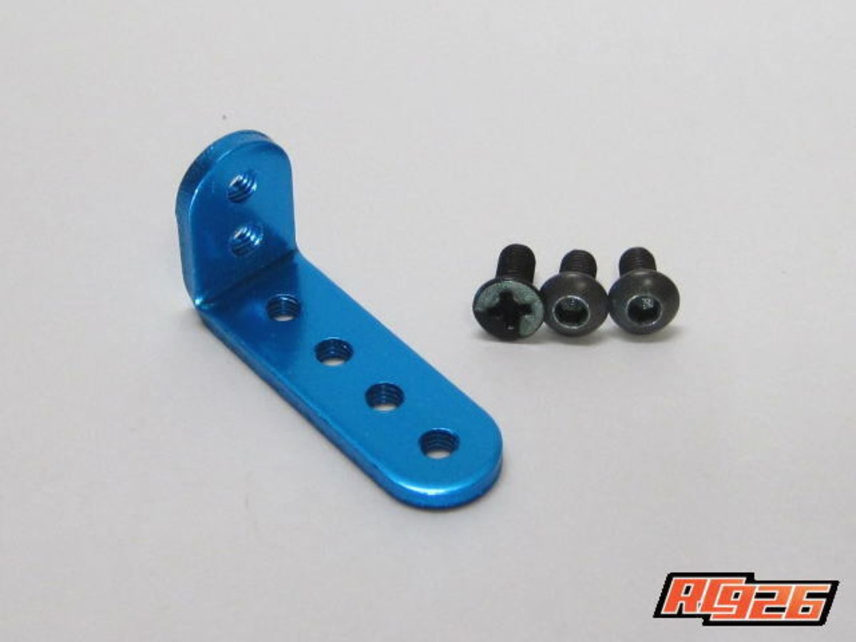 【RC926】汎用L字ステー/ロング ライトブルー M3×8mm(1個)/M3×6mm(2個)ネジ付 KN-LS01LB | RC926 WEB SHOP