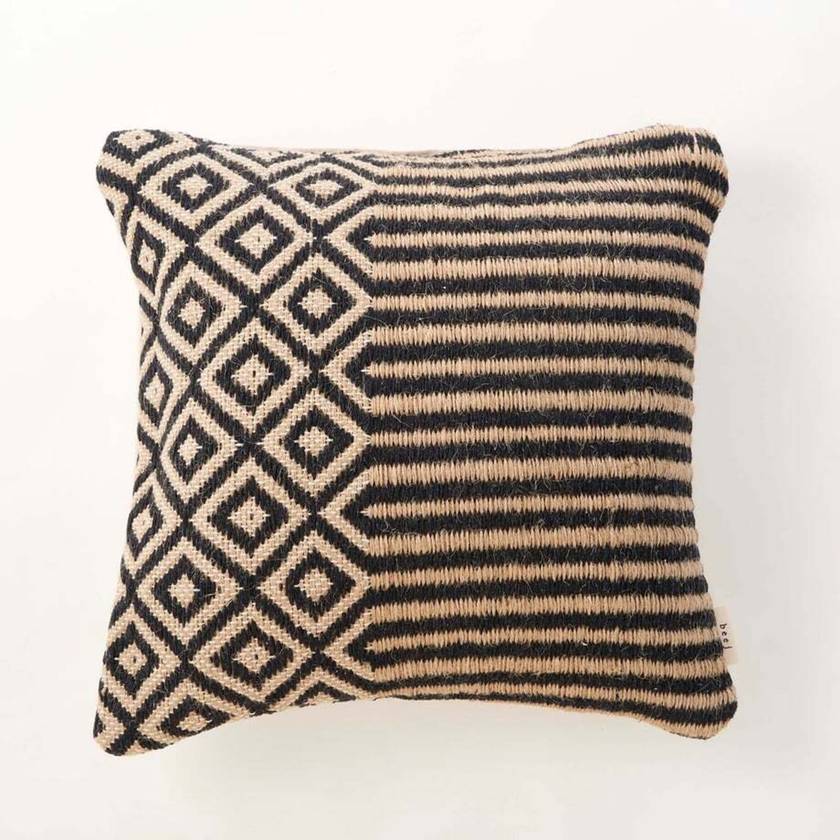 【再入荷】beej ｜woven jute cotton cushion cover-rustic | robin ASO