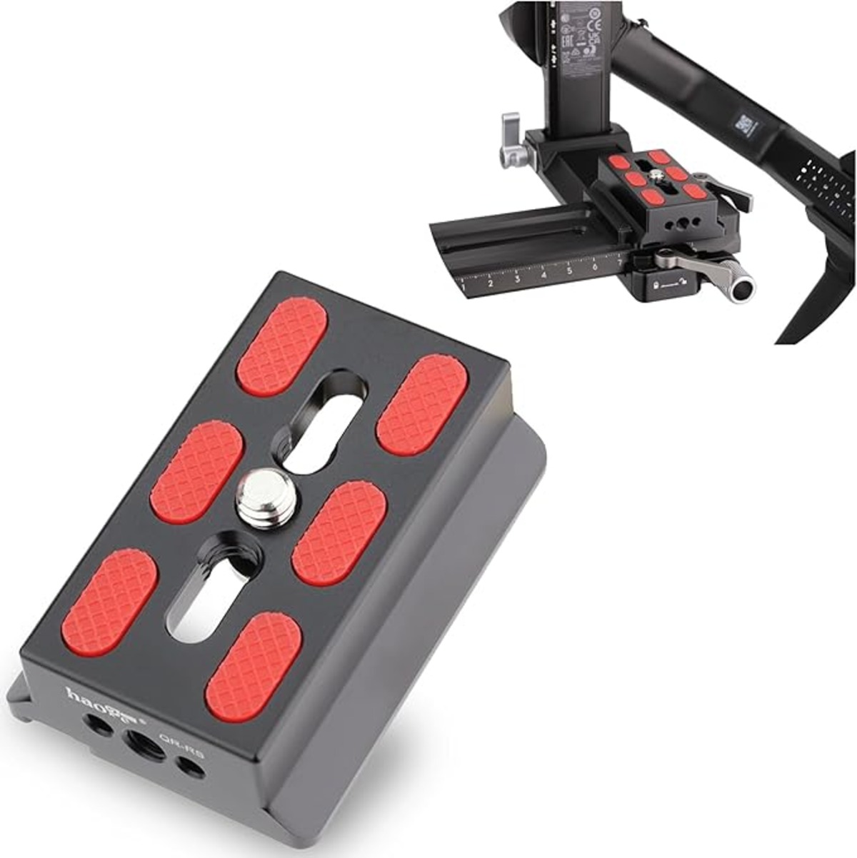 Haoge QR-RS カメラマウントクイックリリースプレート DJI RS2/RS-C2/RS3/RS3-PRO/RS3 ミニジンバル ...