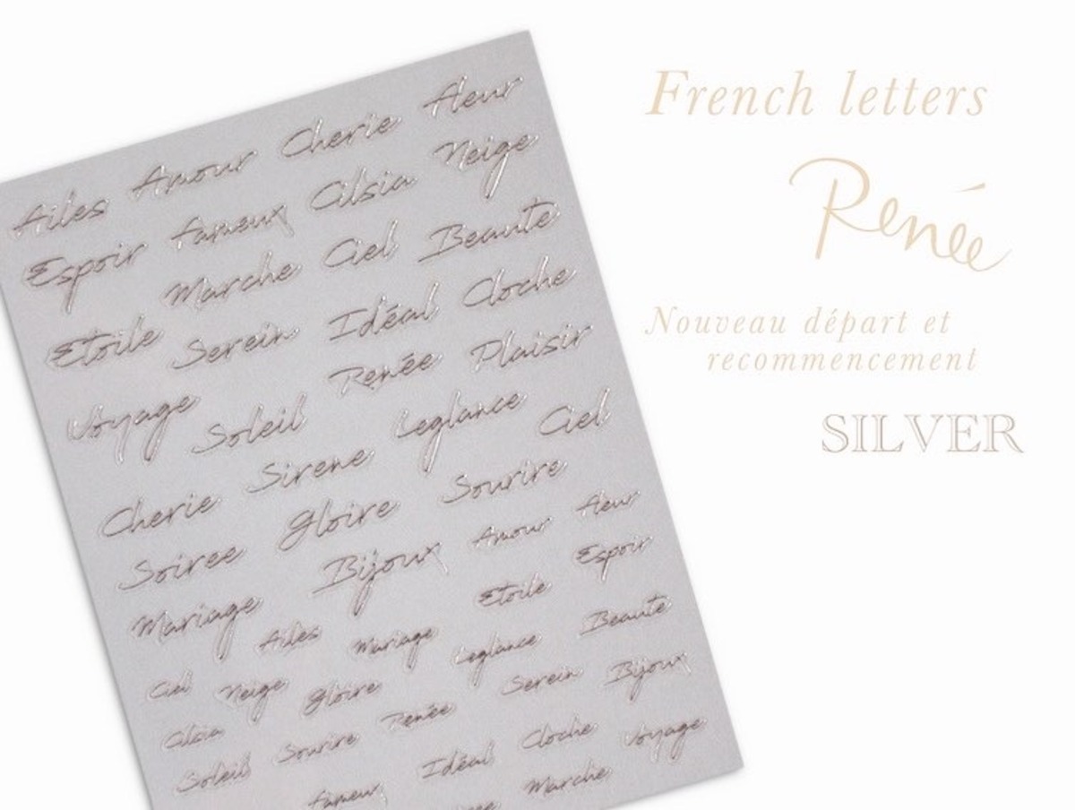 -SILVER- Renée French letters | nailsalon Renee