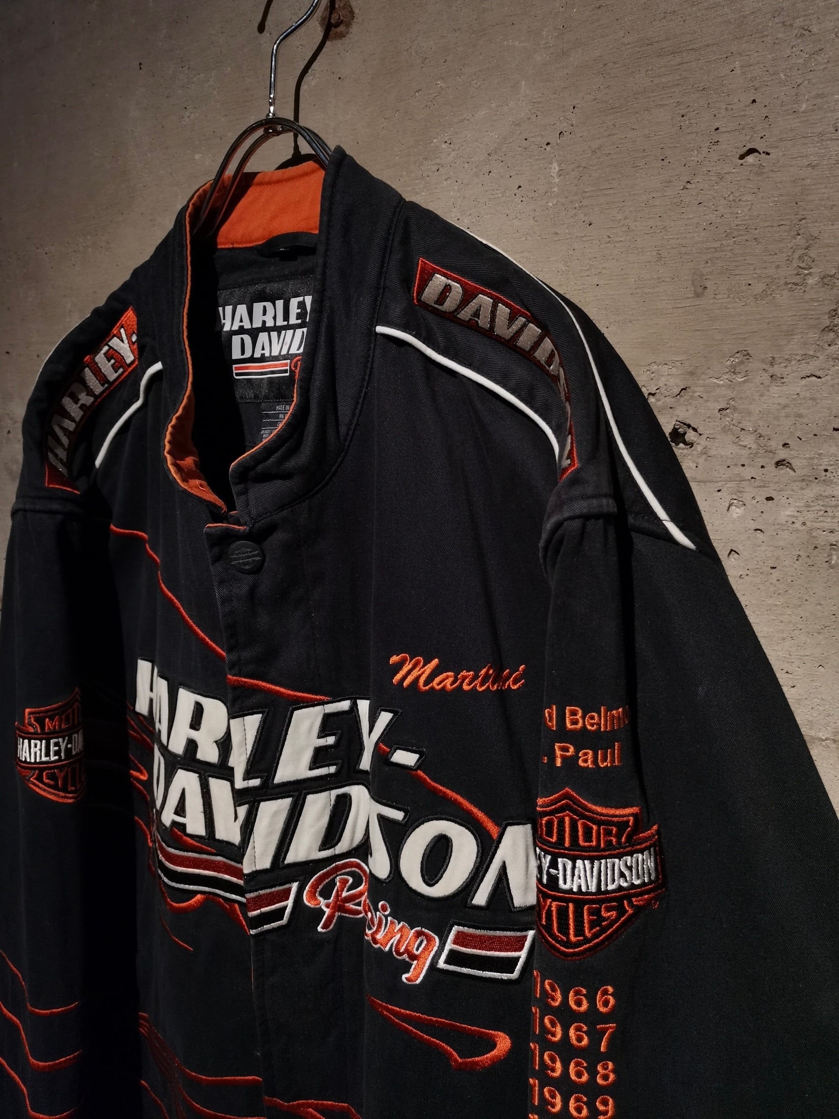 【Caka】"Harley-Davidson" Vintage Loose Racing Jacket | Caka(カカ）下北沢古着屋 ...