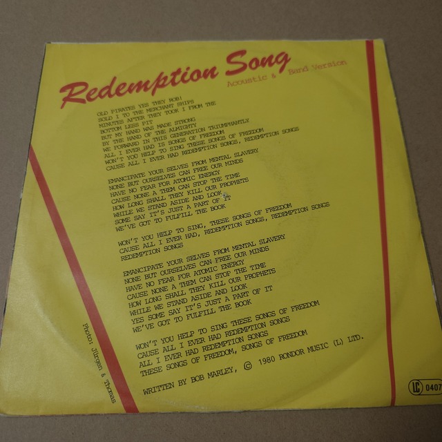 Bob Marley & The Wailers - Redemption Song (Band Version) 収録！ // Island ...