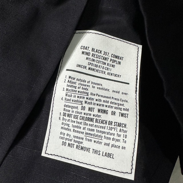 90s【U.S.Military】BDU BLACK 357 Combat coat | the Holic vintage clothing