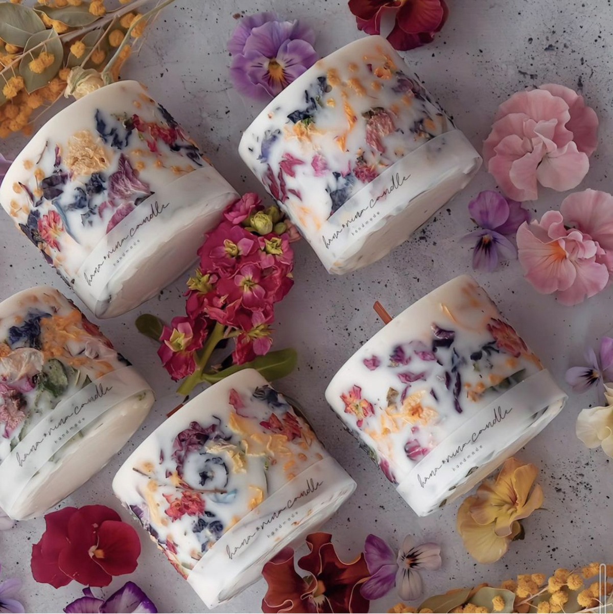 scatter flowers soy botanical （無香料） | hana＊rina candle