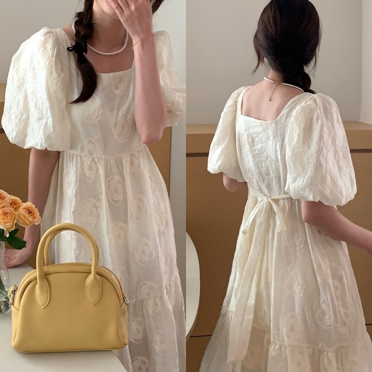 ワンピース レディース ロングワンピース ハブスリープ 気質 Sweet | ayawan