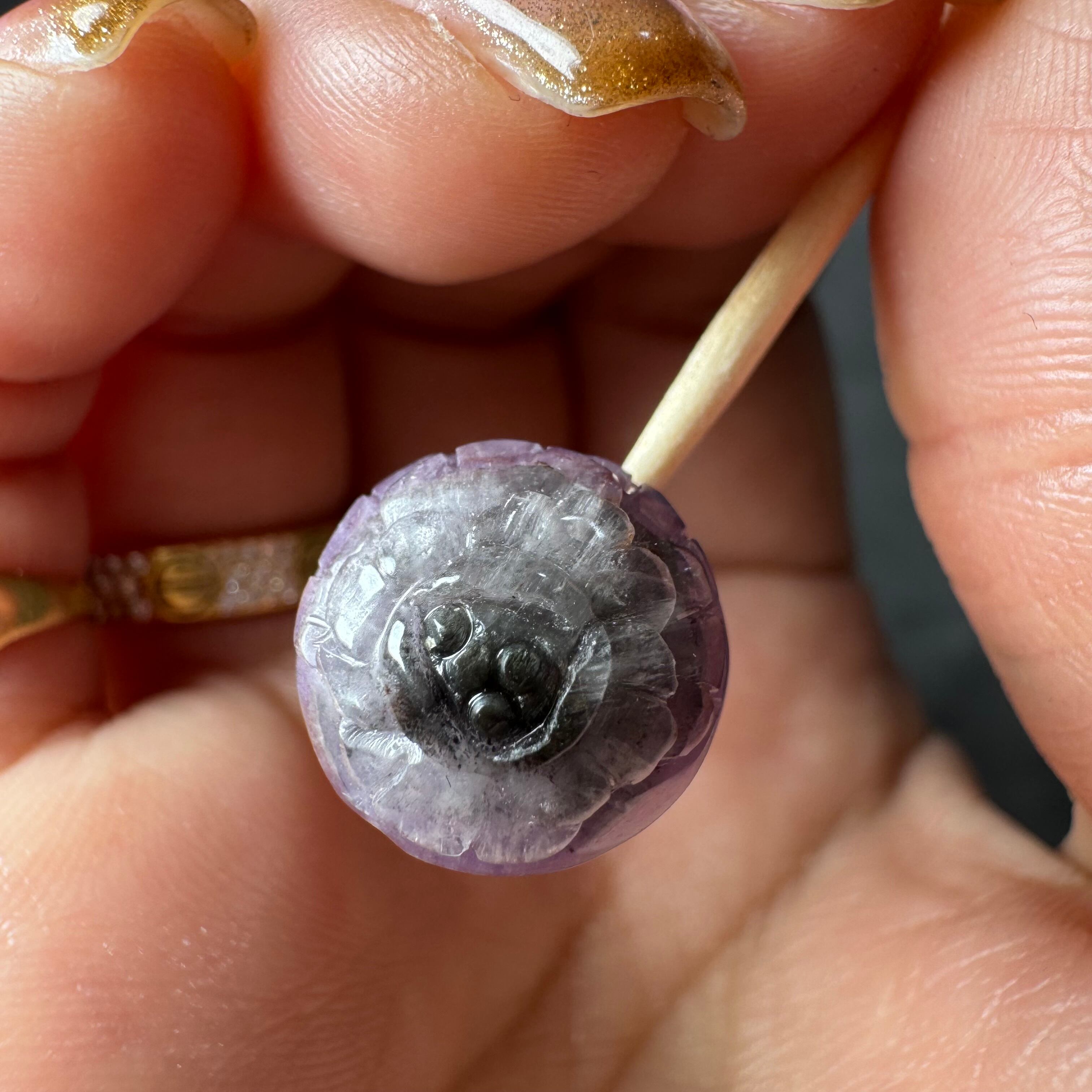 no.7 オーラライト23 お花彫 約13.6mm | sumiha7