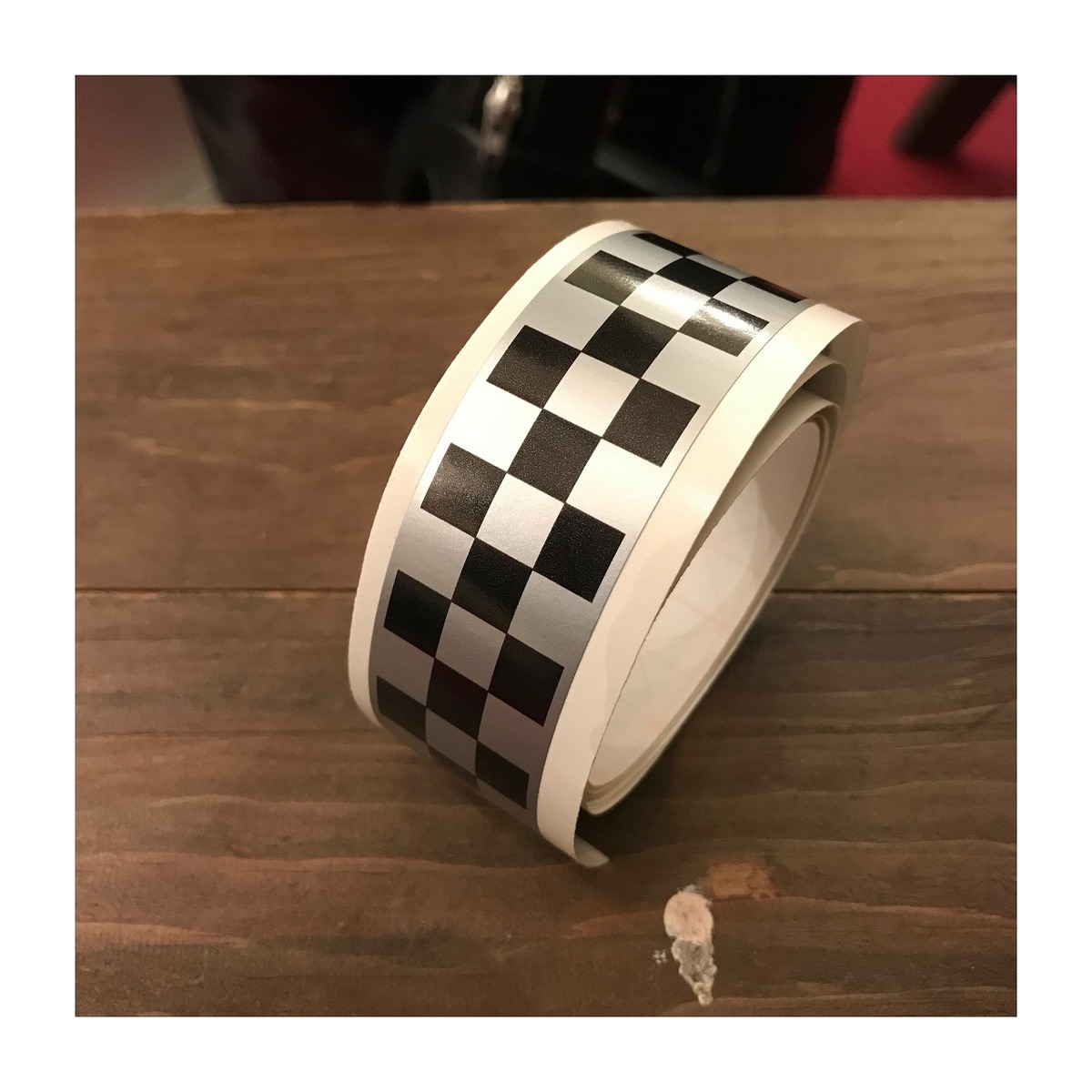 Chequered Tape Checkered Check Black & Silver Decal. #146 | dbms