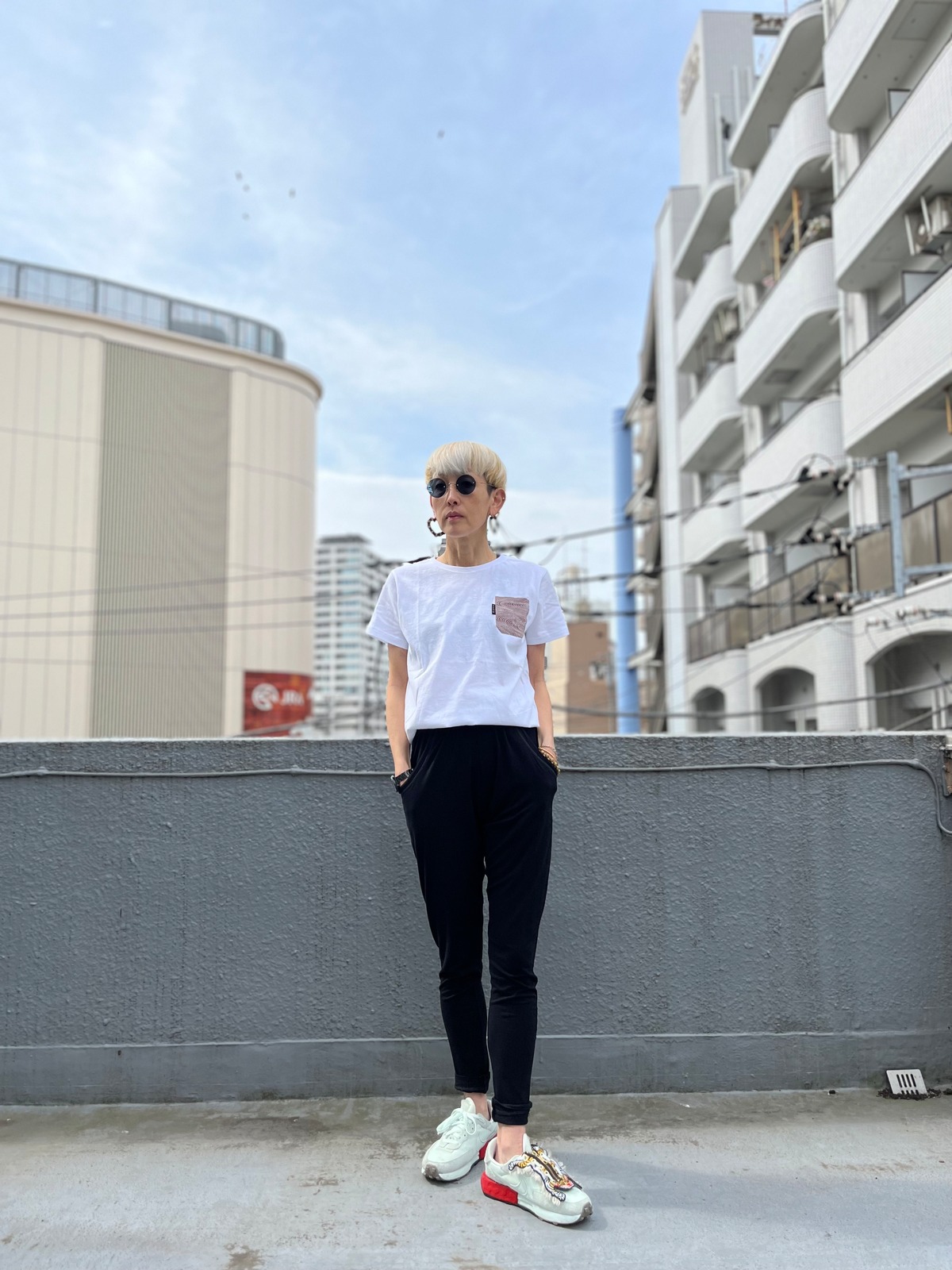 彩縫君 着物ポッケTシャツ 着物パッチワークTシャツ SAICO_三一五 | saico