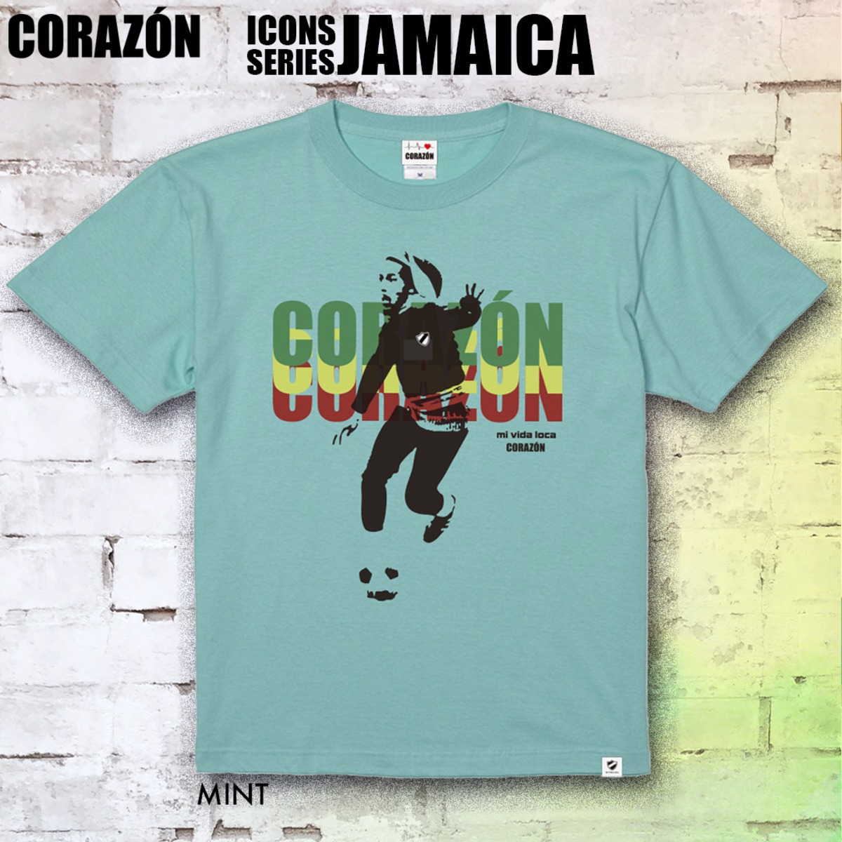 CORAZÓN ICONIC SERIES 「JAMAICA」 Tシャツ ミント | CORAZON OnlineShop