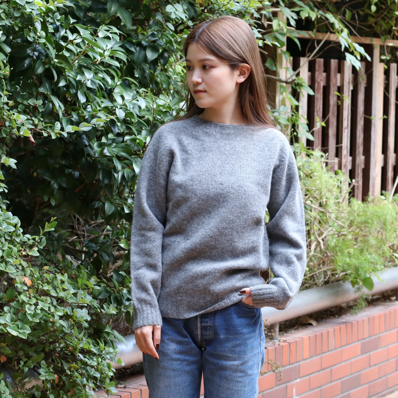 INVERALLAN インバーアラン シェットランドセーター NEW NAVY INVERALLAN インバーアラン シェットランドセーター NEW NAVY