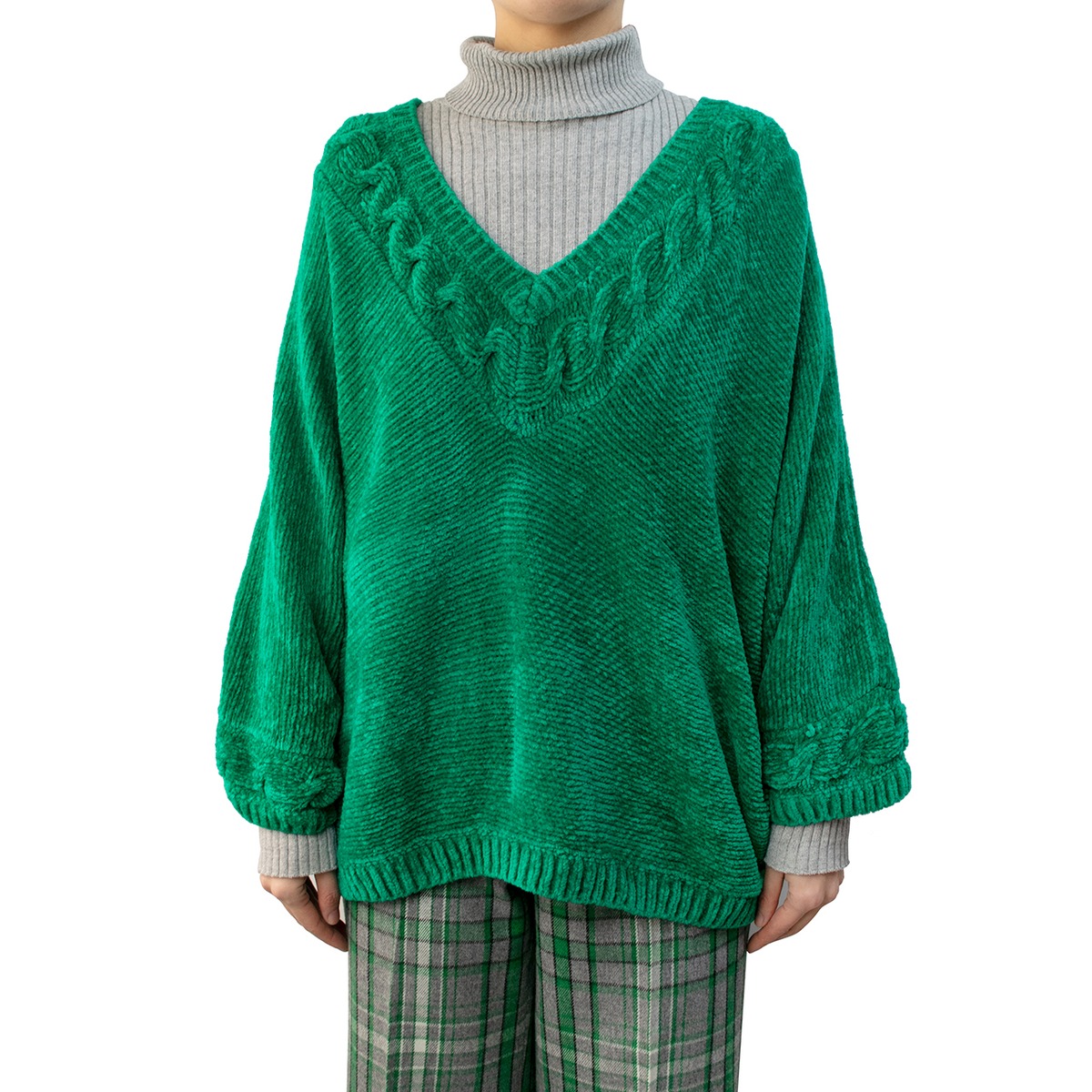 "Green" Design Mole Yarn Knit | MIXED BAG