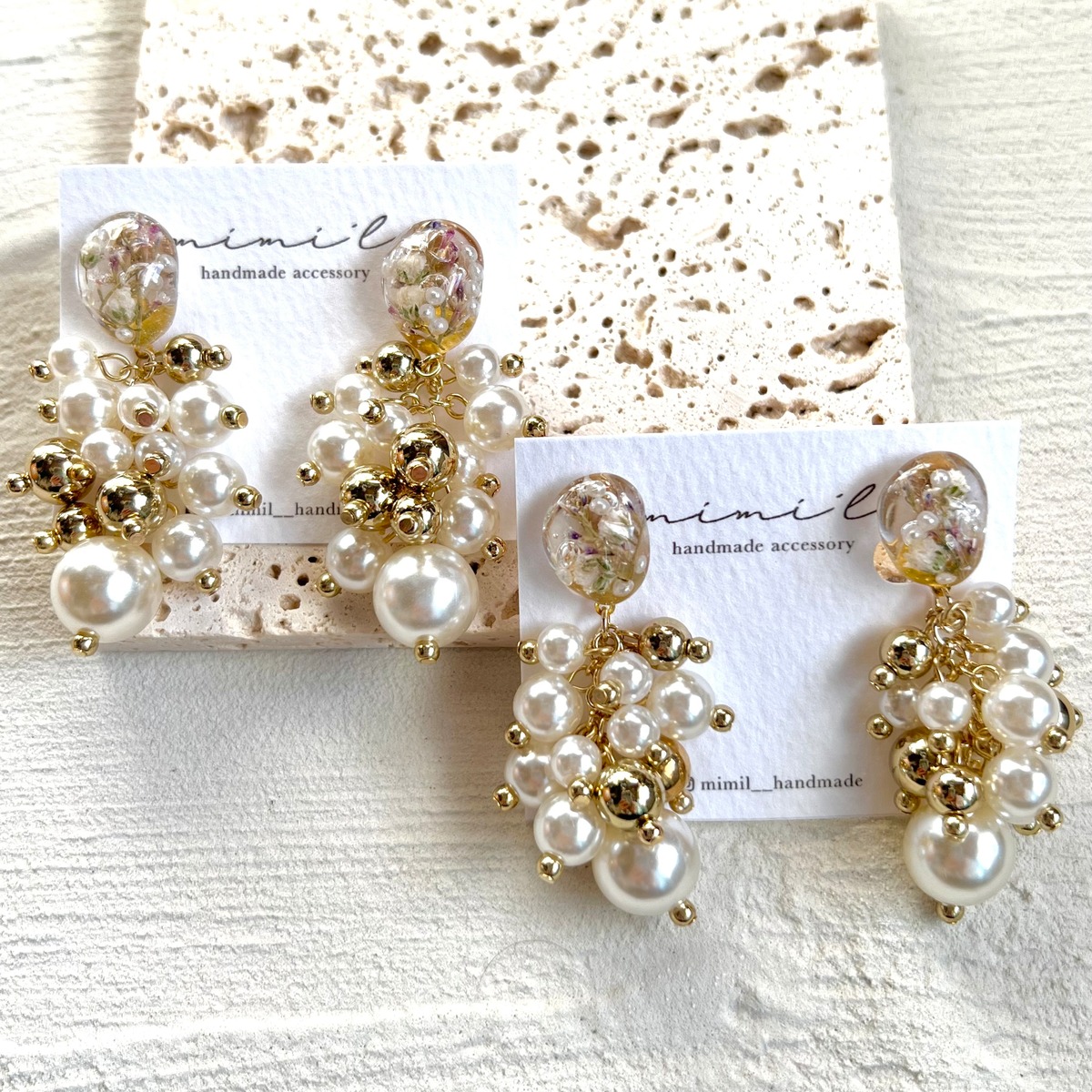 つぶつぶこつぶアクセサリー / ﾋﾟｱｽ・ｲﾔﾘﾝｸﾞ | mimi'l handmade accessory