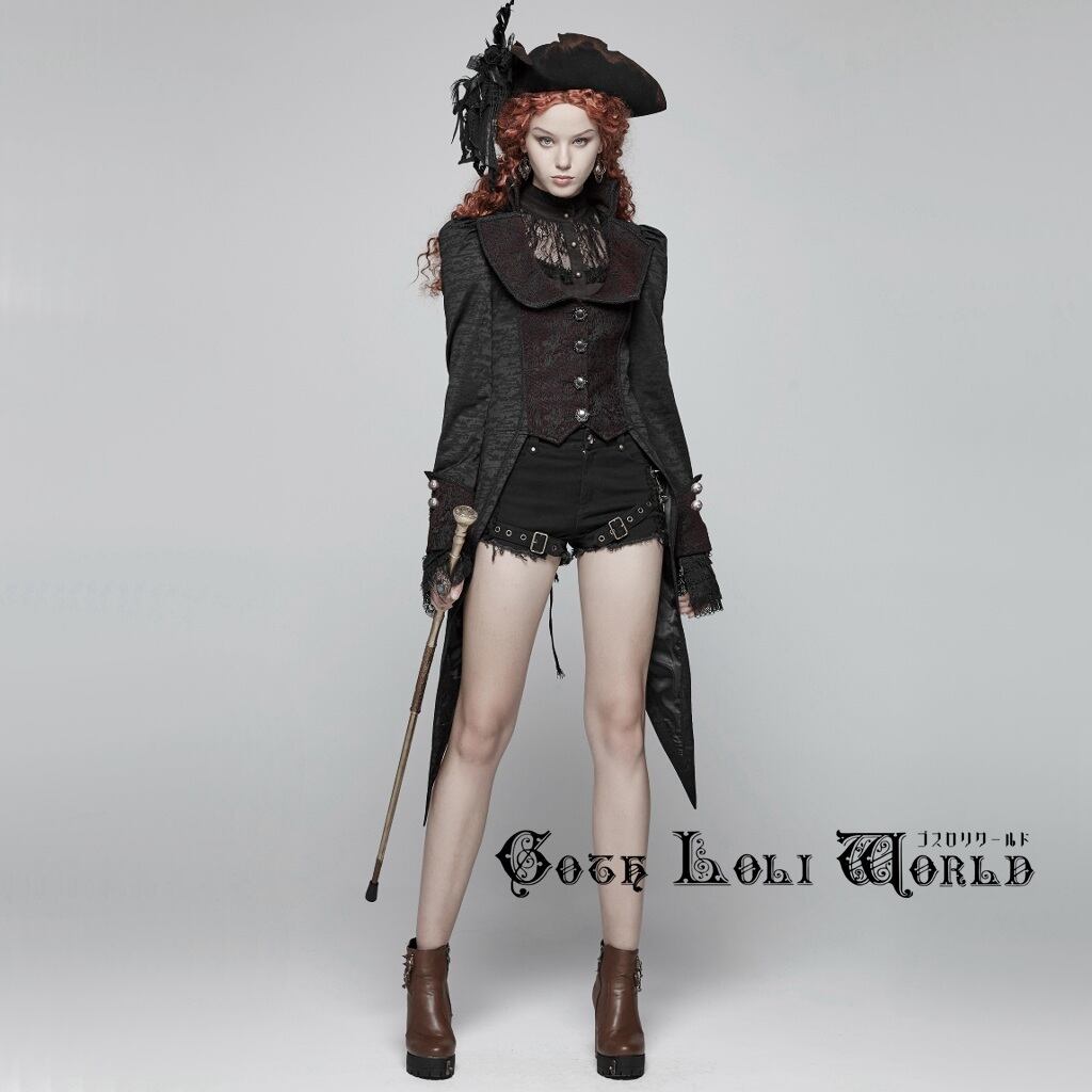 即納/送料無料】WY-982LCF-BK バックレースアップパイレーツ燕尾 即納/送料無料】WY-982LCF-BK バックレースアップパイレーツ燕尾