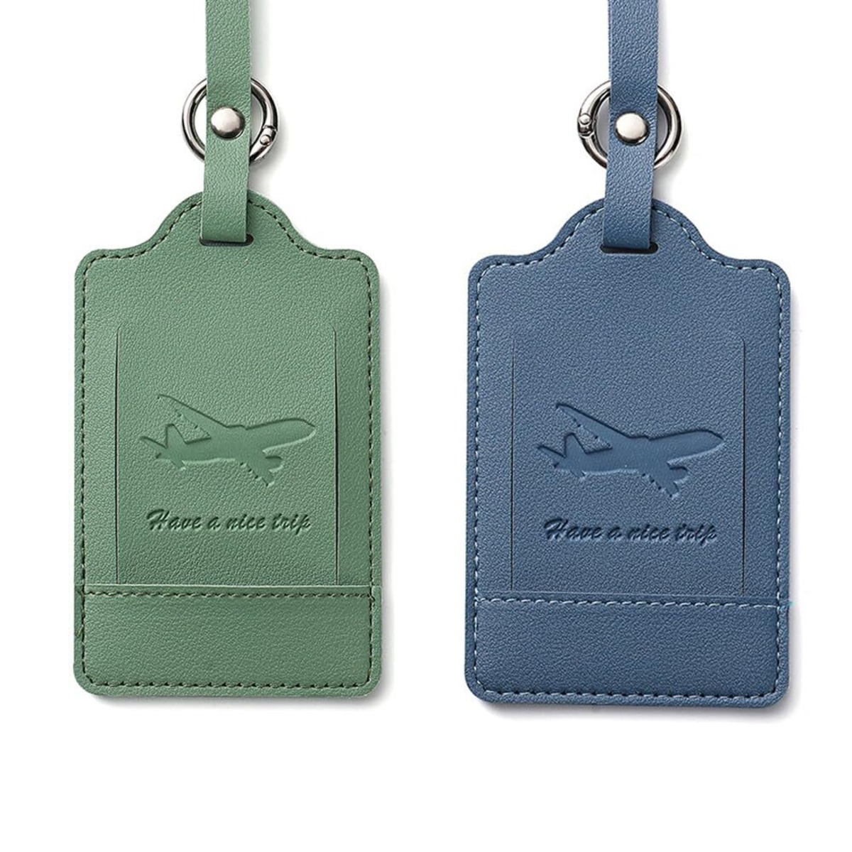 MINBOOT 荷物タグ ネームタグ 2個入り ラゲッジタグ スーツケース 番号札 ネームラベル ネームタグ 目印 名前タグ ラゲージタグ ゴルフバッグ ネームプレート （スカイブルー、ライム ...