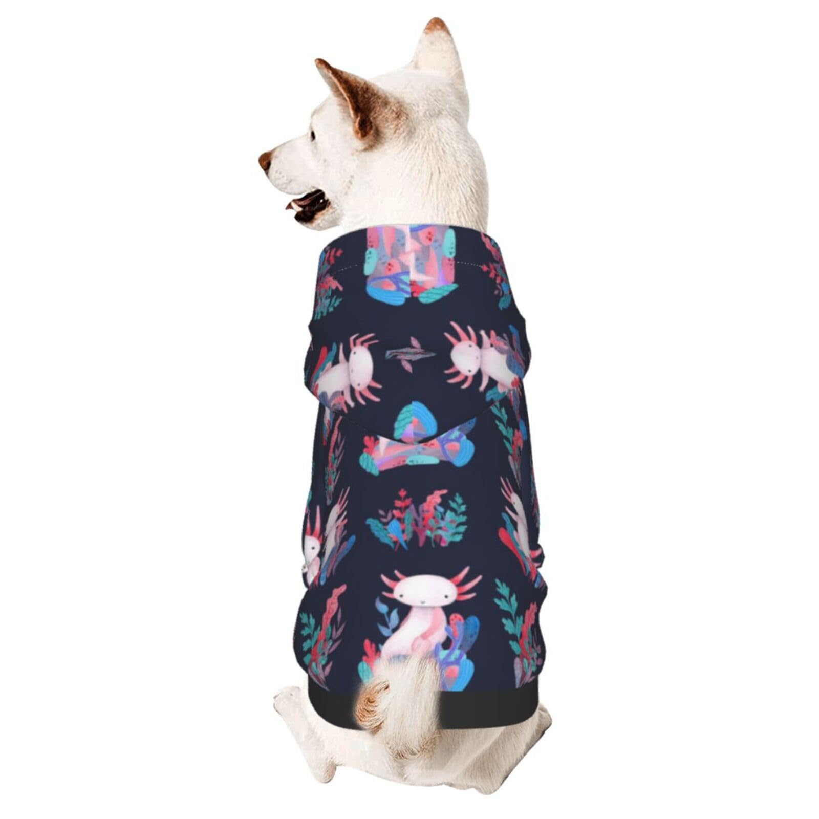 Axolotl Dog Costume Print Print Print Puptie Winter Clothers Seaters ...
