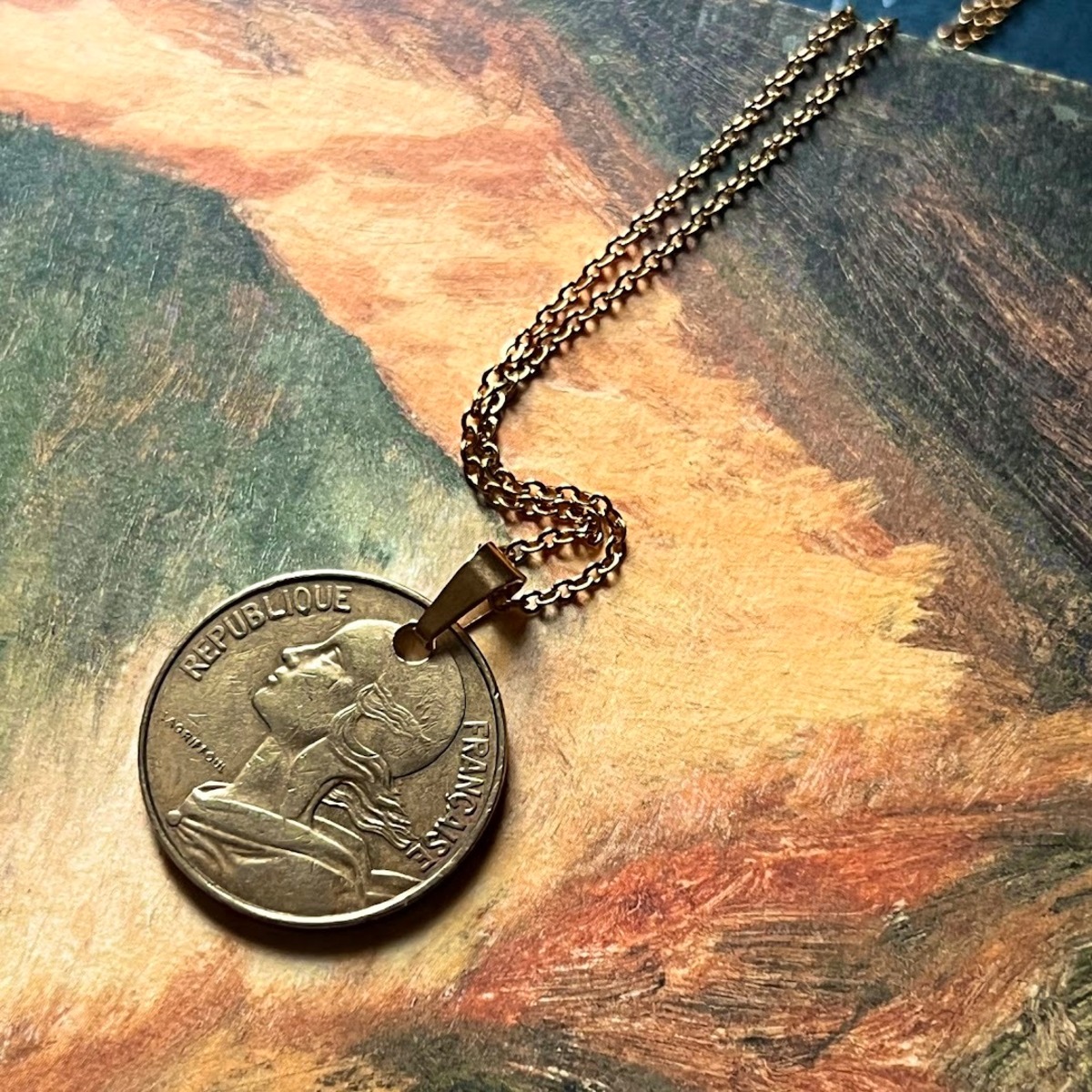 ヴィンテージ コイン フランス 1974 ネックレス 《C-0022》 | ModernLoop ユーズドアクセサリー専門店