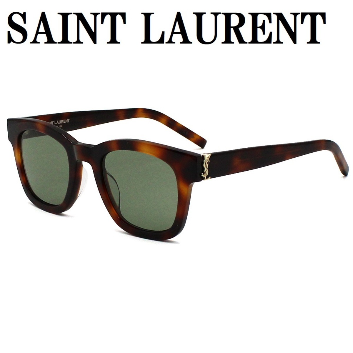 日本正規品 SAINT LAURENT SUNGLASSES ASIAN FIT SLM124 002 GREEN HAVANA サンローラン ...