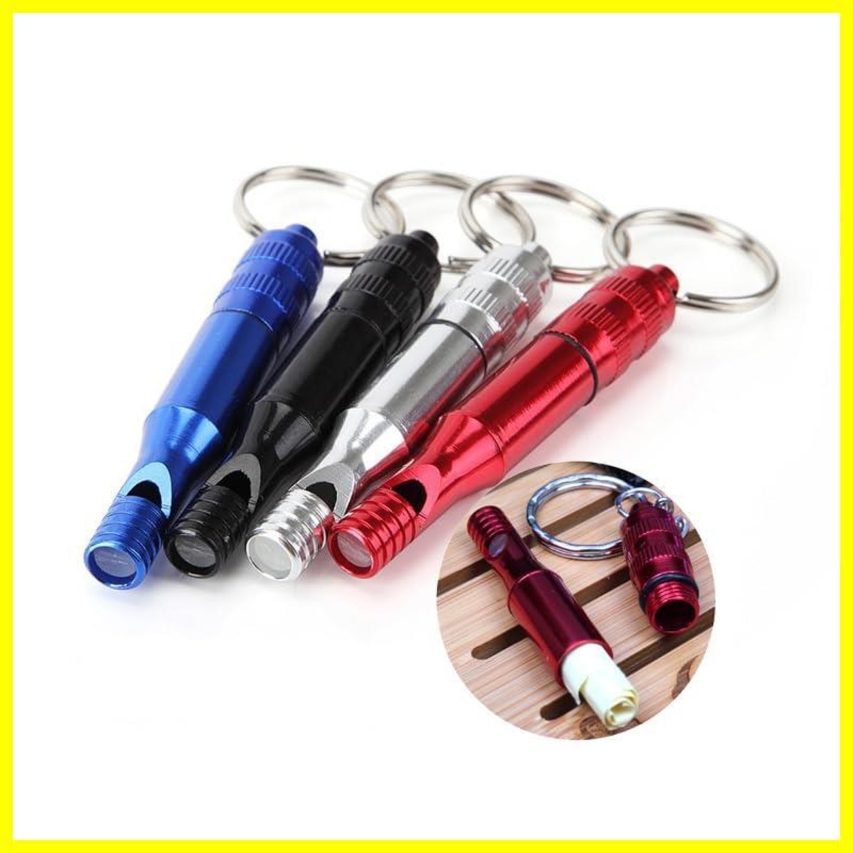 MINBOOT 防災 ホイッスル 笛 キーリング付き 4本入り 4色 防災グッズ 災害グッズ 登山 防犯グッズ 防災用品 震災グッズ SOS 大音量 アルミニウム合金 | SELECTVAULT