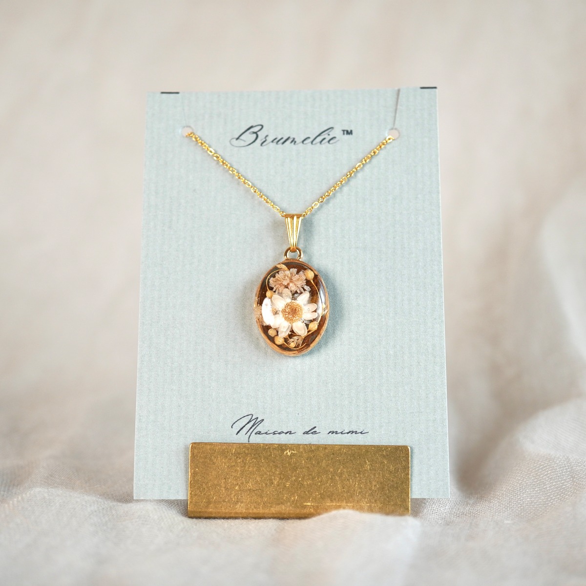 【Maison de mimi】 Brumelie™ ｜Châtaigne douce｜やさしい栗色 ネックレス Maisondemimi メゾンドミミ Ateliermimi アトリエミミ ...