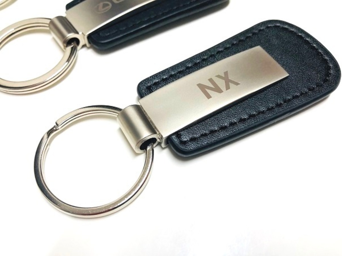Lexus NX Brushed Aluminium Leather Keyring | LEXUS FASHION STORE ...