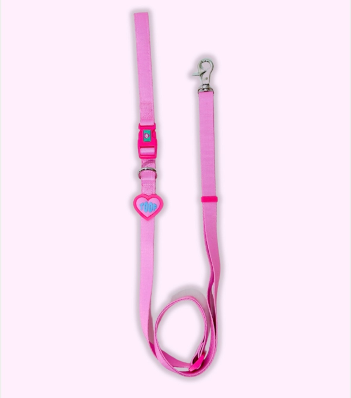 TOOF HEART LOGO BUCKLE LEASH - PINK | hatch