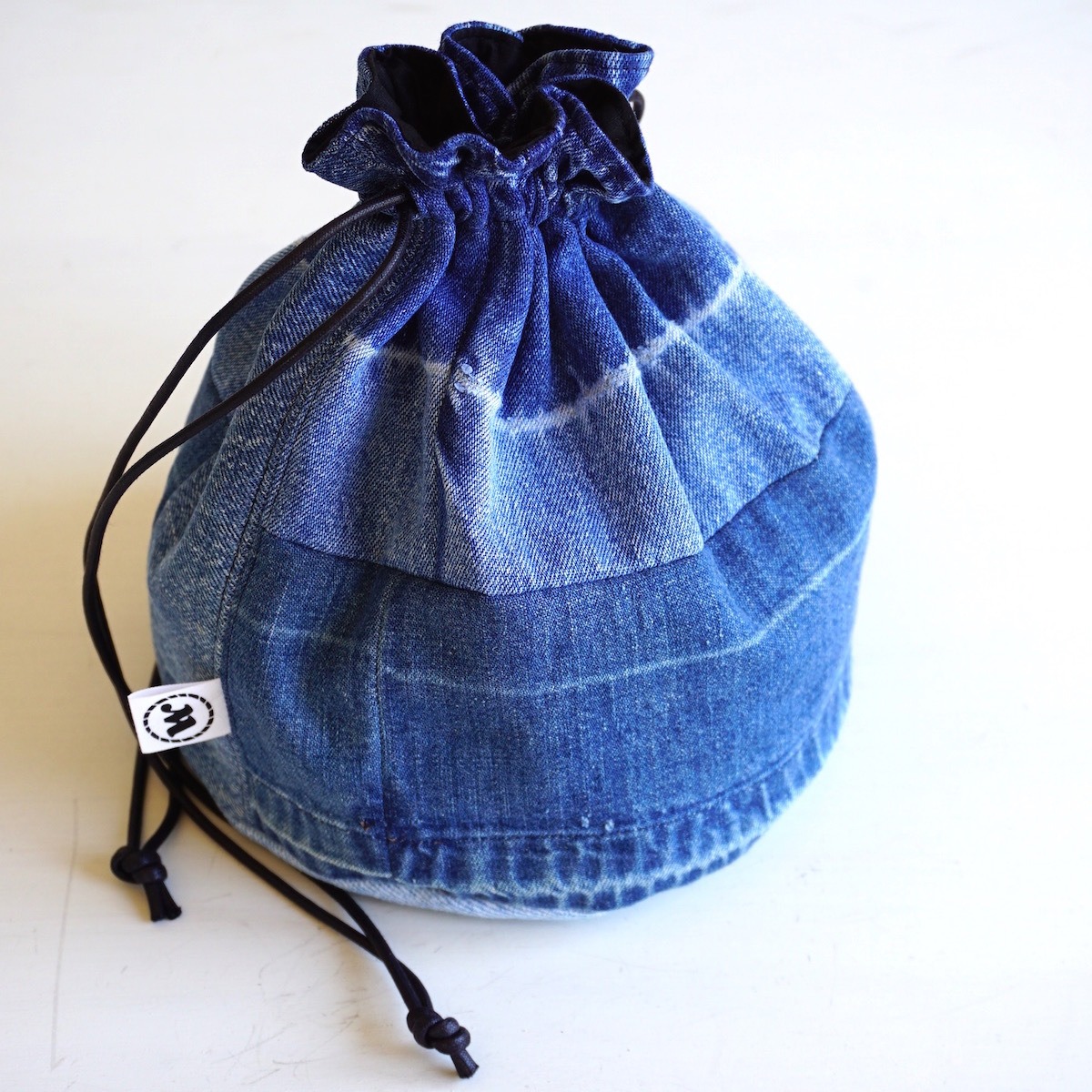 “DRAWSTRING BAG” Vintage Denim | Magfacture WEBSTORE