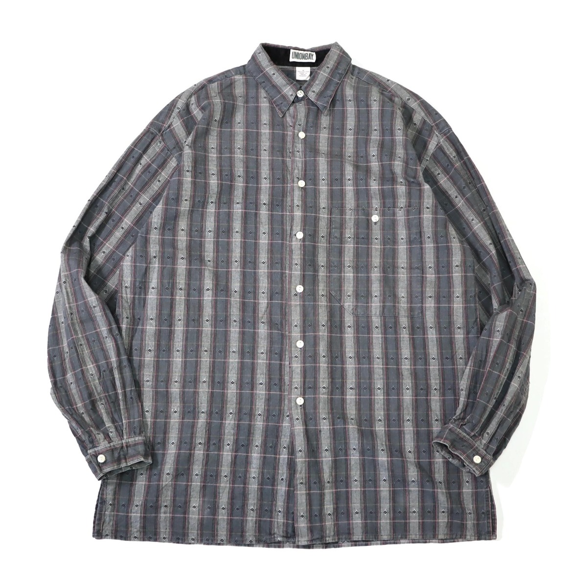 [M] 90's Union Bay Plaid Pattern Cotton Shirt | mongos