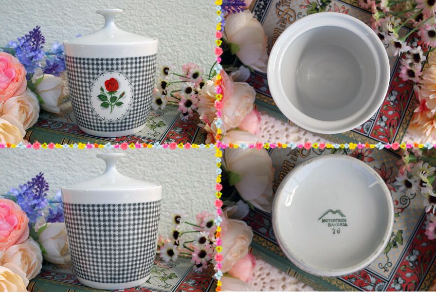 【ドイツ製 Mitterteich】薔薇のシュガーポット2個 | ひなぎく