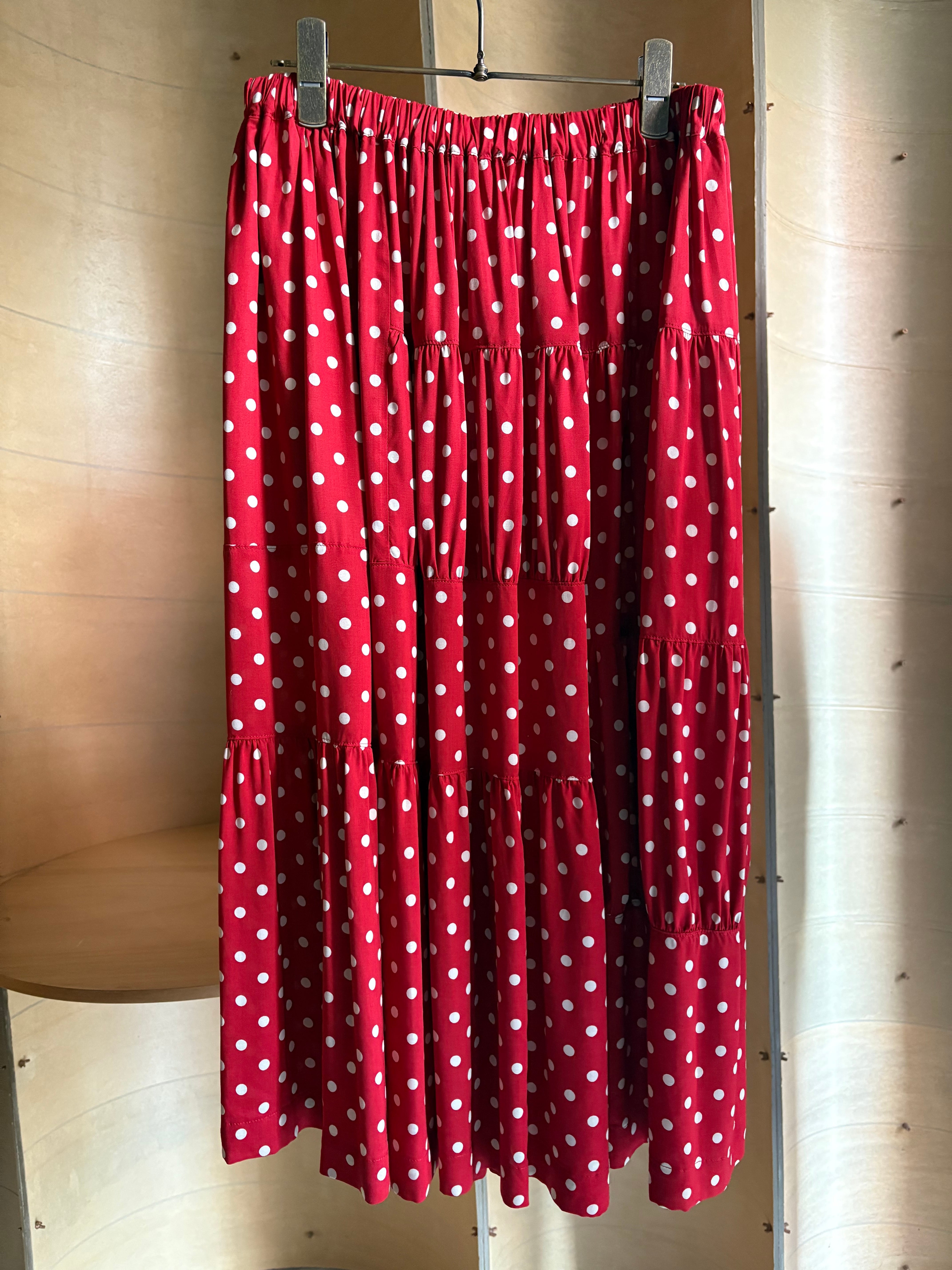 tao レーヨンローン水玉抜染プリントスカート | SIX6