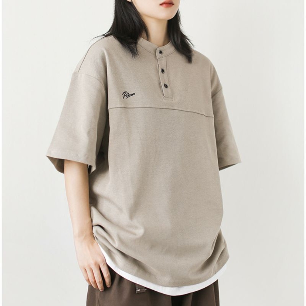 Henry neck tops M14424 | Monoqlo+