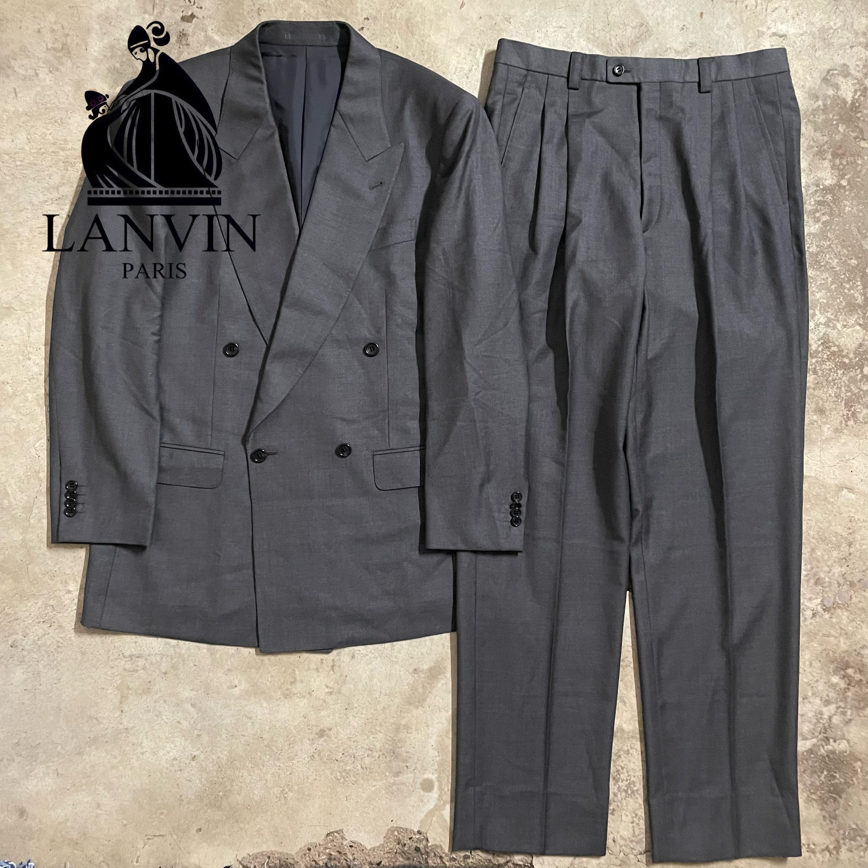 〖LANVIN〗retro double wool setup suit/ランバン レトロ ダブル ウール セットアップ スーツ/lsize ...
