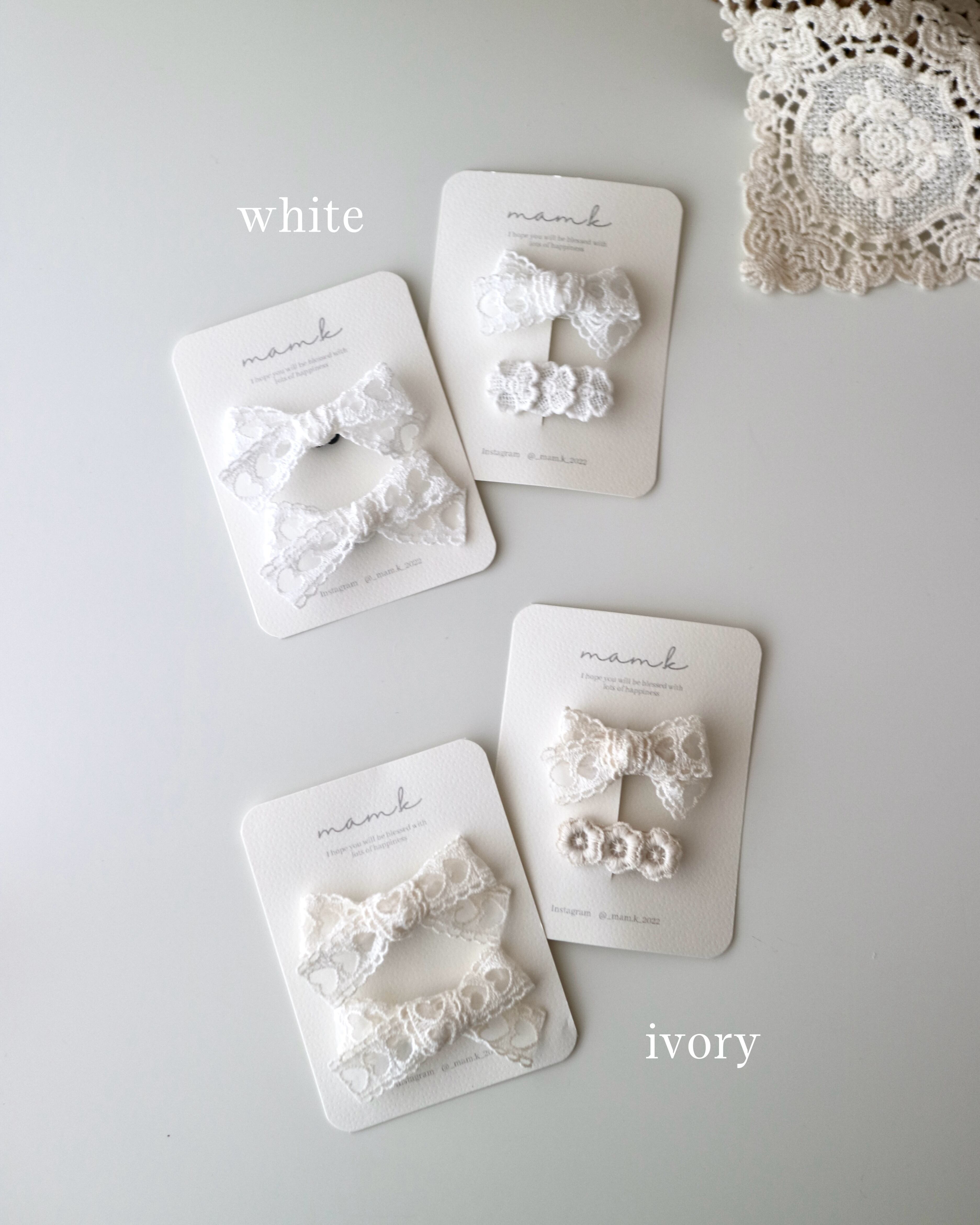 heart lace hair tie | mam.k
