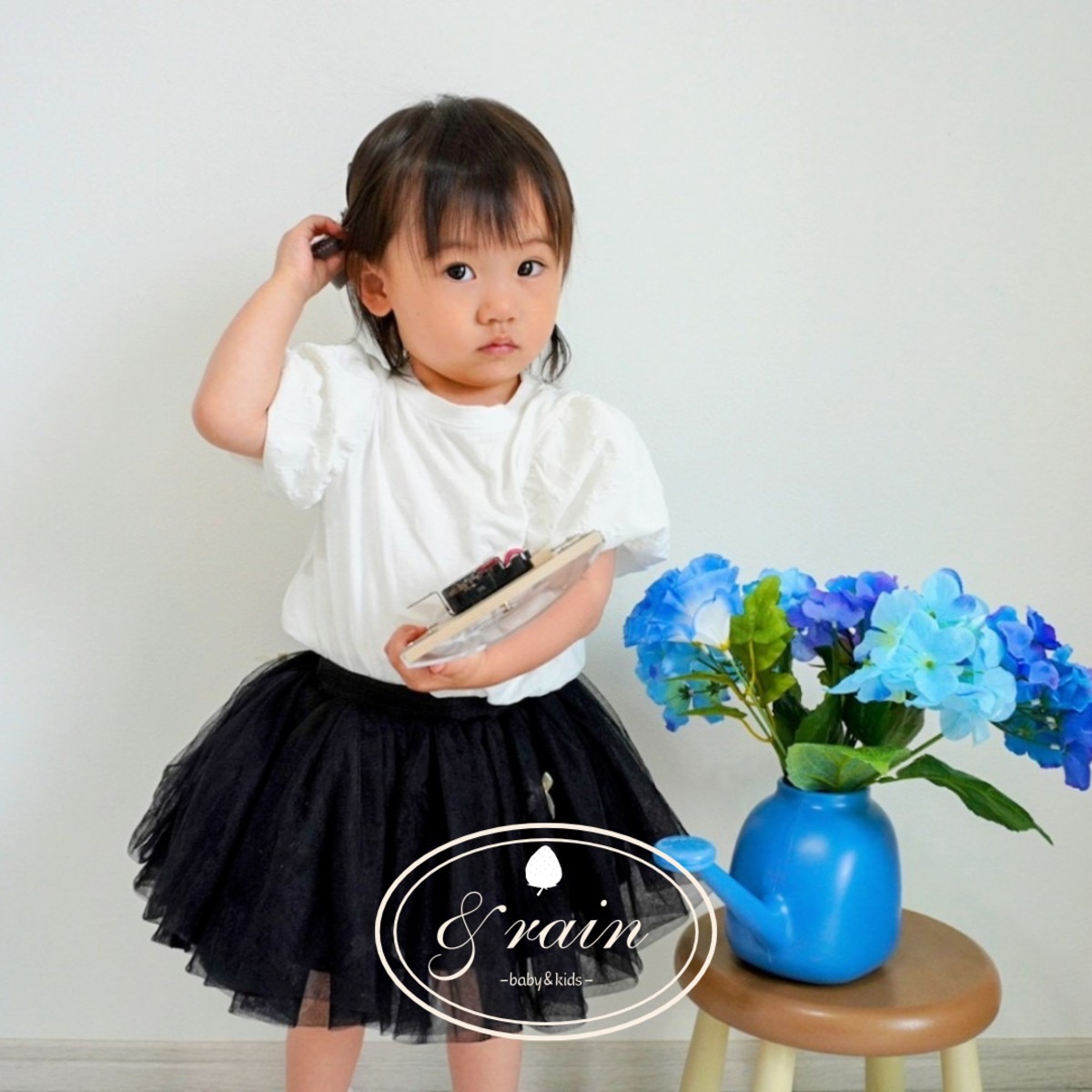 【S品】chibi ribbon tutu skirt | & rain