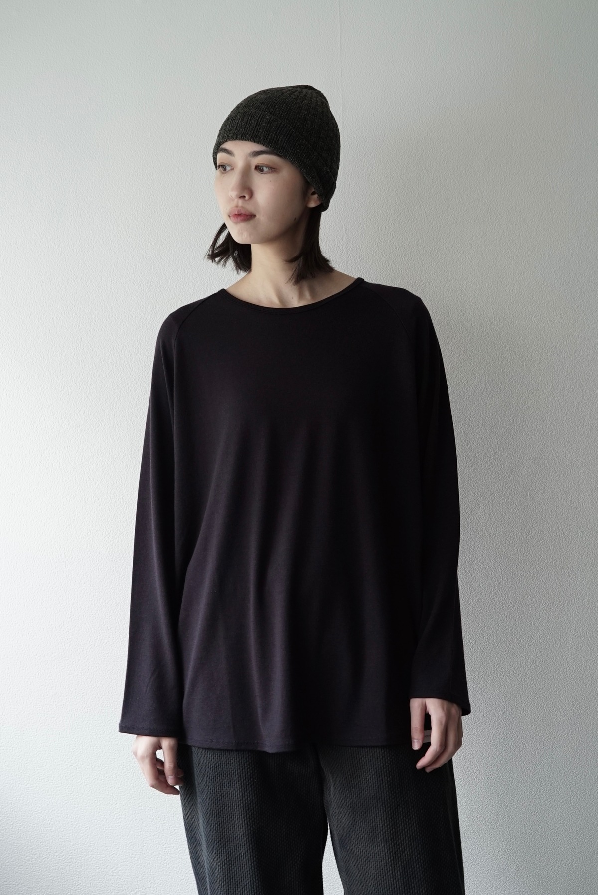Super140s Washable Wool Jersey /Baseball Tee (SHIGOKU_IRO) | C O L I N A