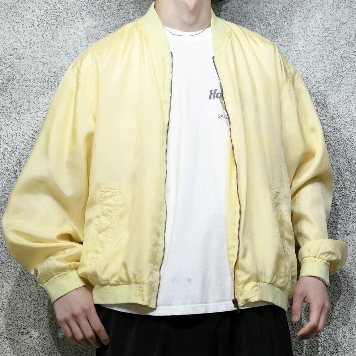 silk blouson yellow | kroneko