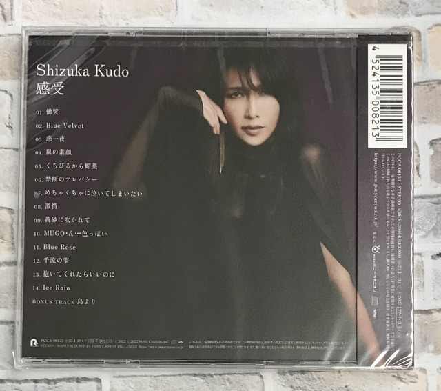 Shizuka Kudo / 「感受」 Shizuka Kudo 35th Anniversary self-cover album (CD) | （株）フナヤマ CDオンラインショップ