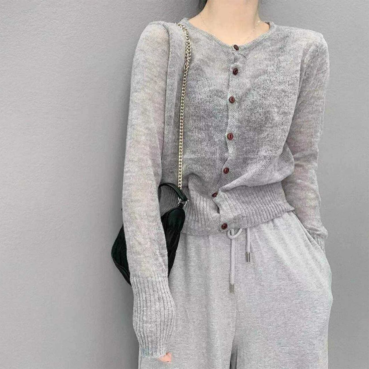 シアーニットカーディガン /YT0270 | Evermod