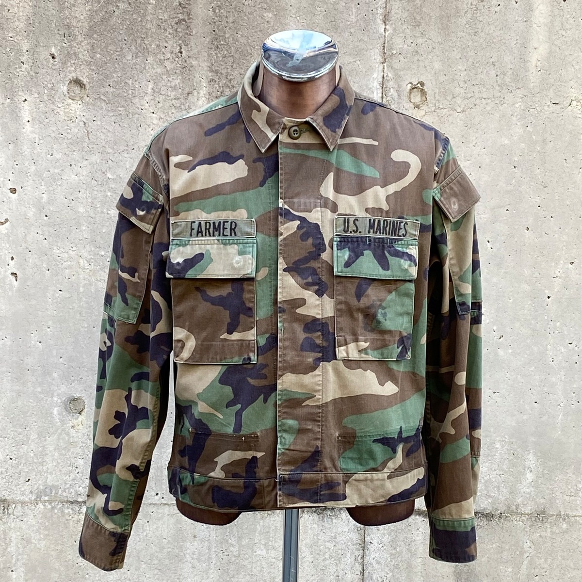 U.S.MARINES BDU WOODLAND CAMO SHORT JACKET B | PPF vintage & remake