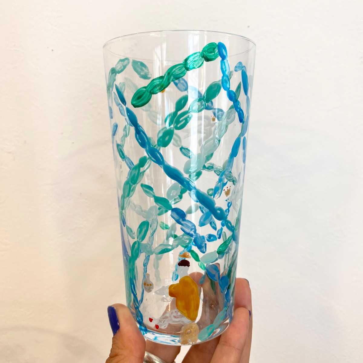 【TOKITUGI】ロンググラス 〈男の人と鳥〉 | coromani